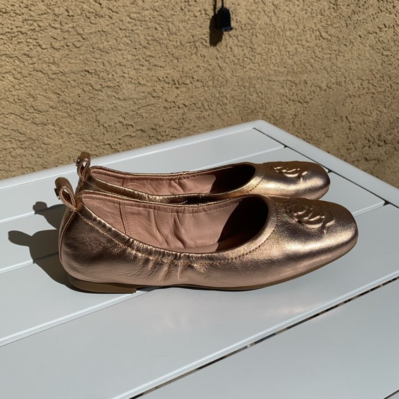 Taryn Rose | Shoes | Taryn Rose Ballerina Shoes Metallic Copper Ros ...